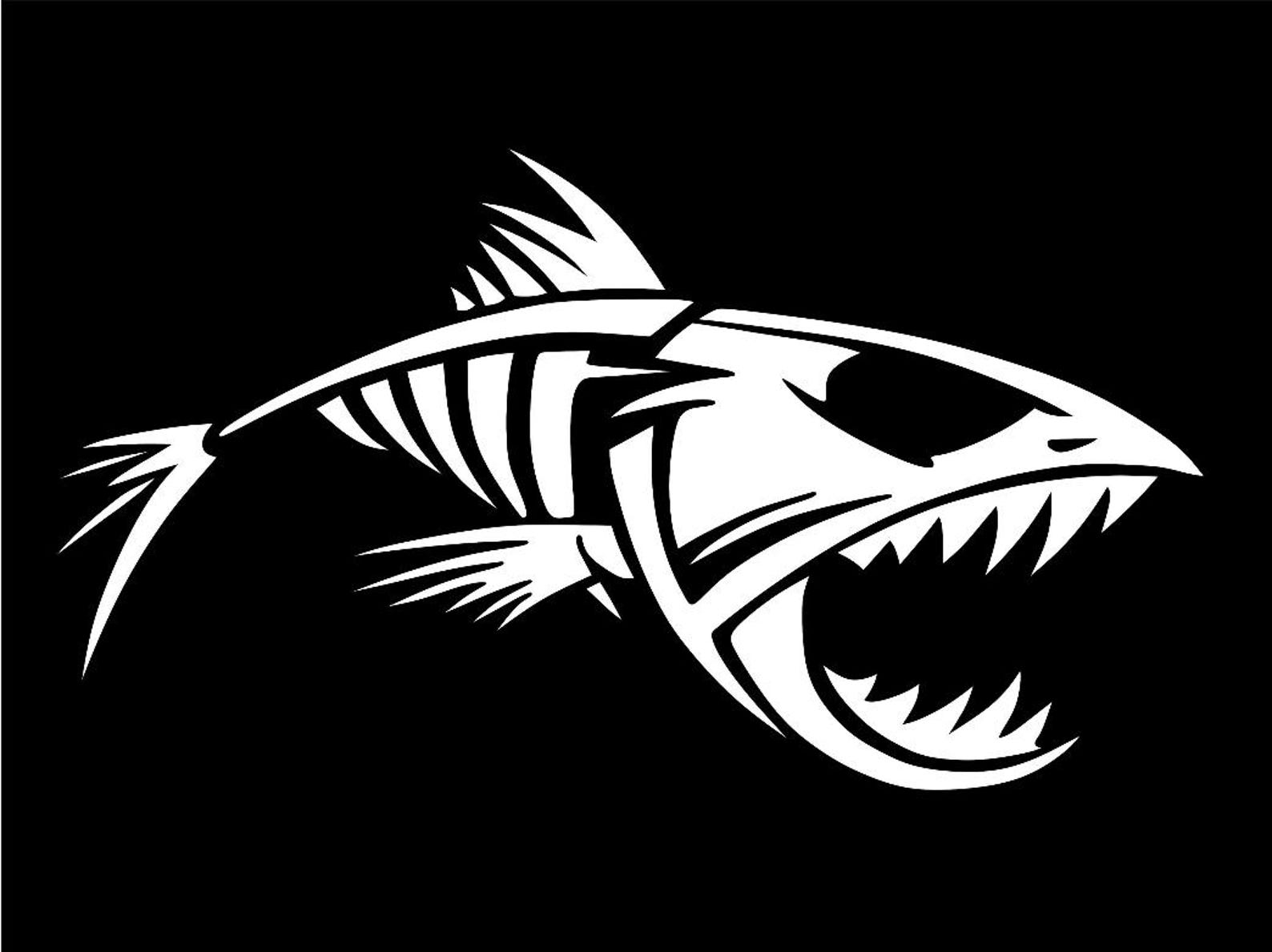 Piranha SVG, Fishbones Fish Bone Svg, Piranha Clipart, Piranha Files ...