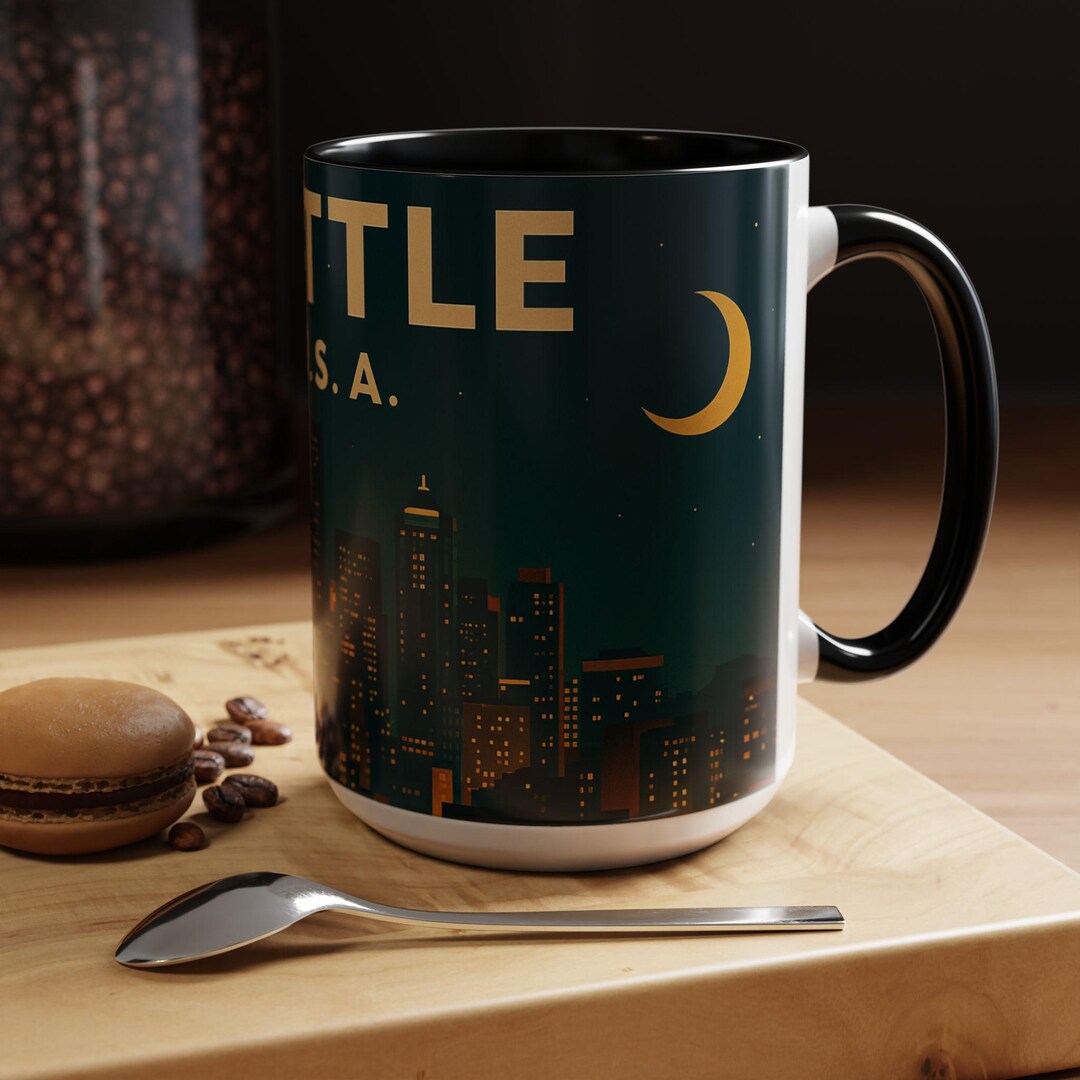 Seattle Skyline Mug – Retro Space Needle Coffee Cup for Travel Lovers ...