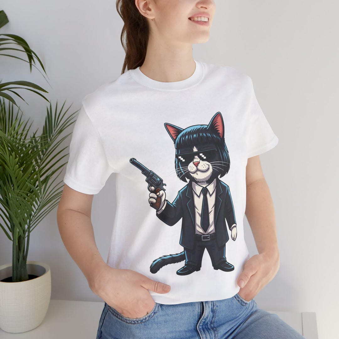 T-shirt Design "pulp Fiction: Purr-ecisely" - Etsy