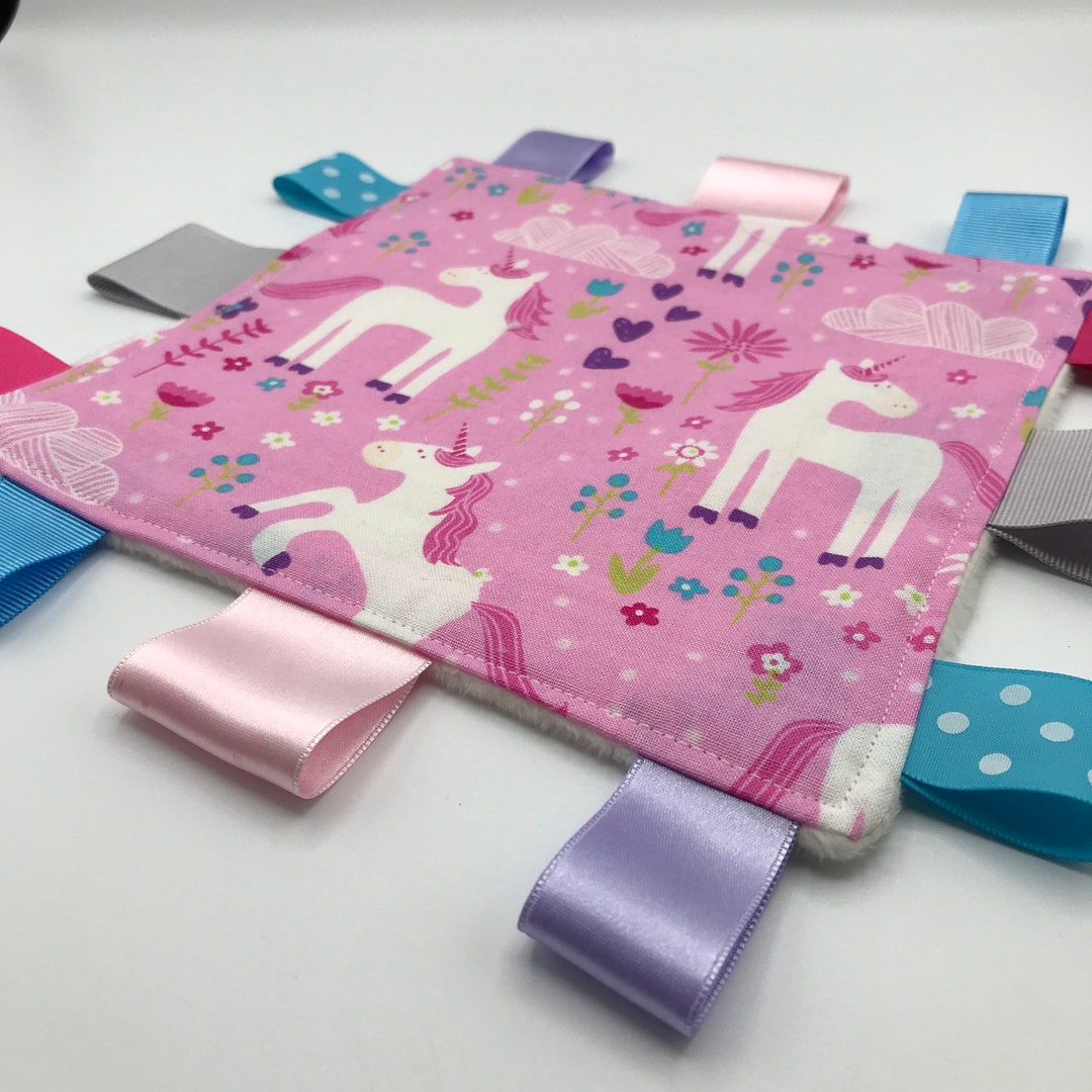 Taggie, Baby Gift, Tagged Sensory Blanket, Mini Size 7 X 7 ,princess ...