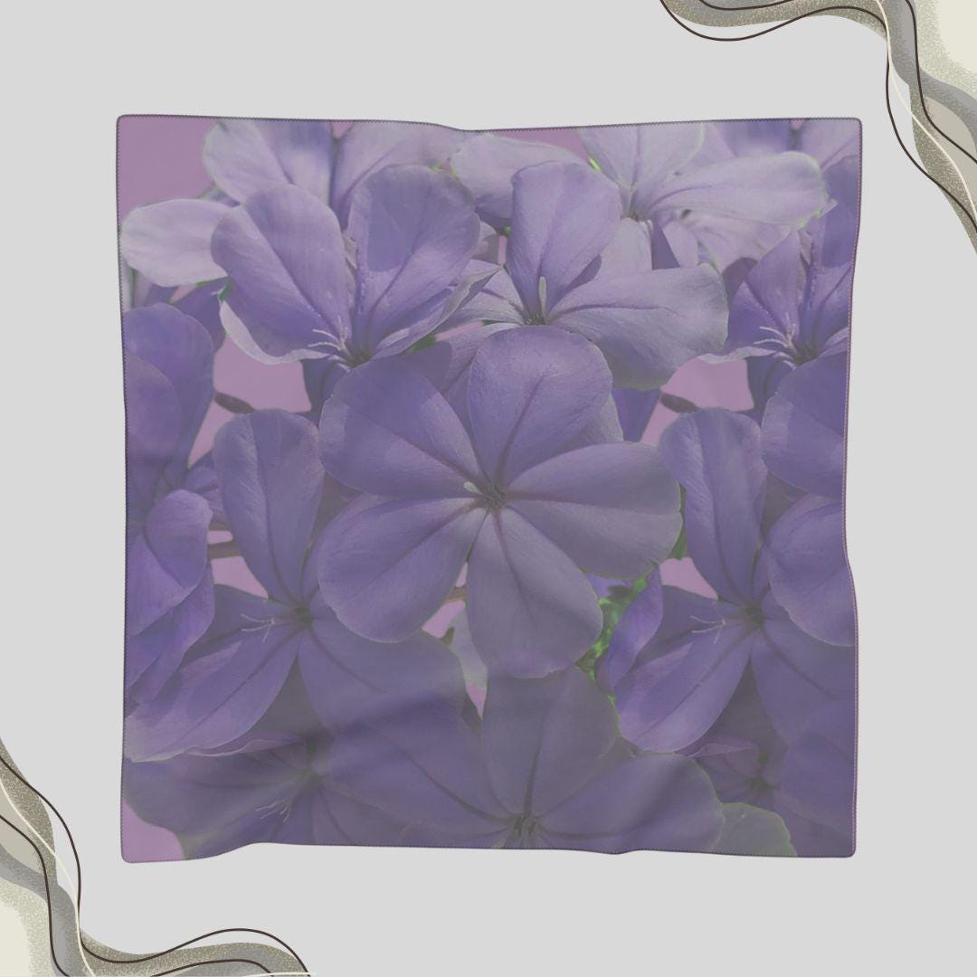 Purple Plumbago Floral Scarf: Botanical Photography Art - NYC Garden - Etsy