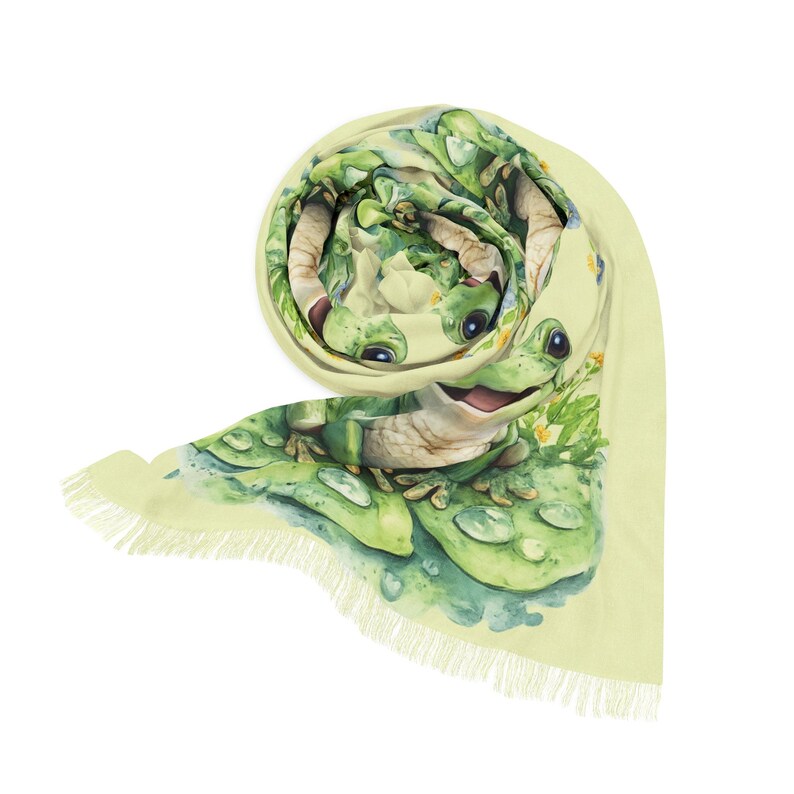 Frog Toile Scarf, Whimsical Cottagecore Art Scarf - Etsy