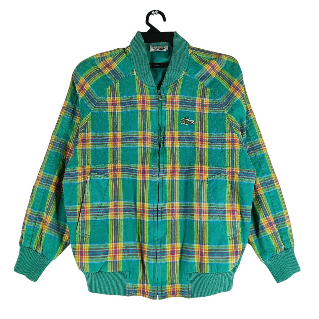 Vintage 90's Chemise Lacoste Checkered Medium Jacket Lacoste Zipper ...