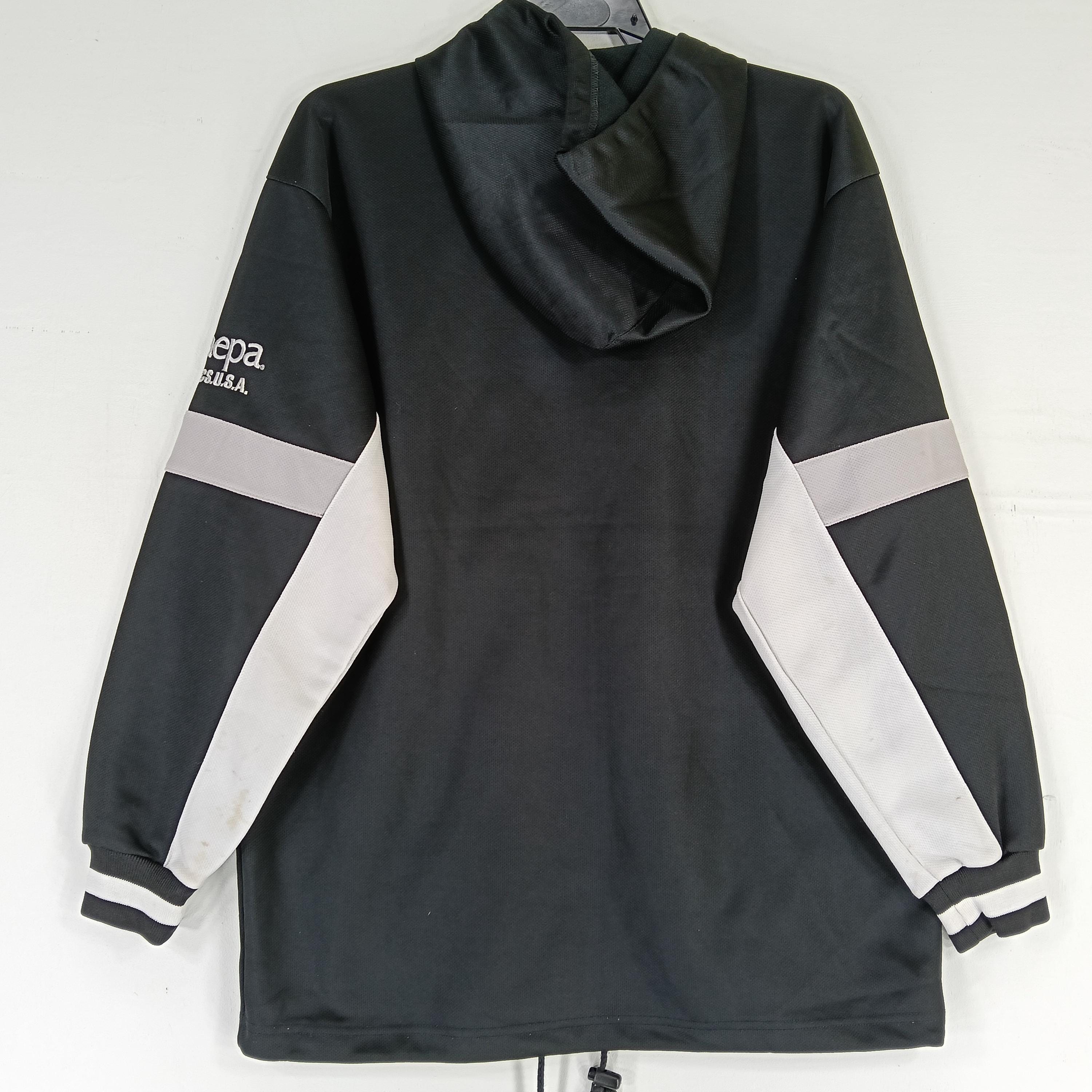 Vintage 90's Kaepa Athetics Usa Black Track Top Hooded Large Jacket ...