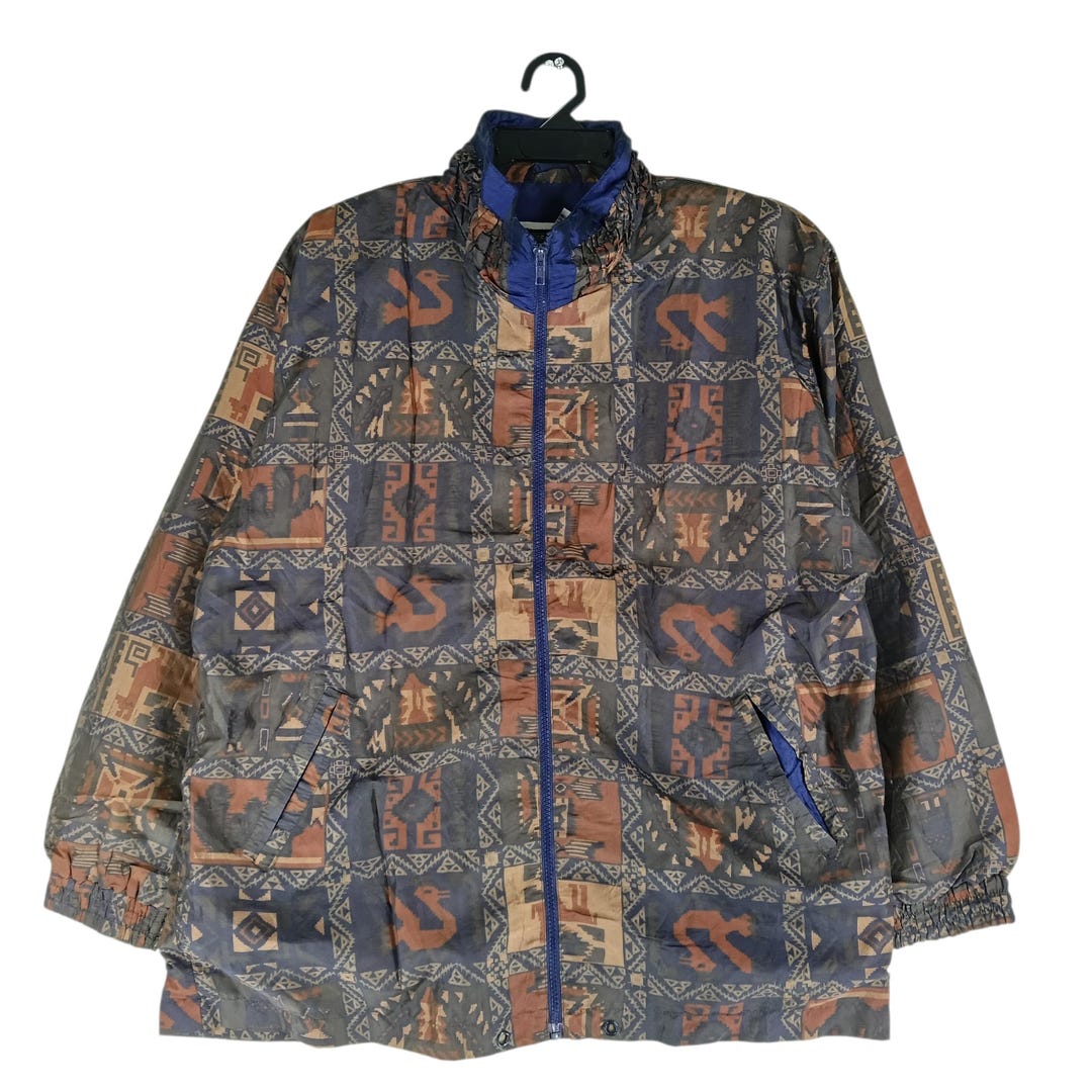Vintage 90s Lavon Baroque Abstract Psychedelic Multicolor Jacket Large ...