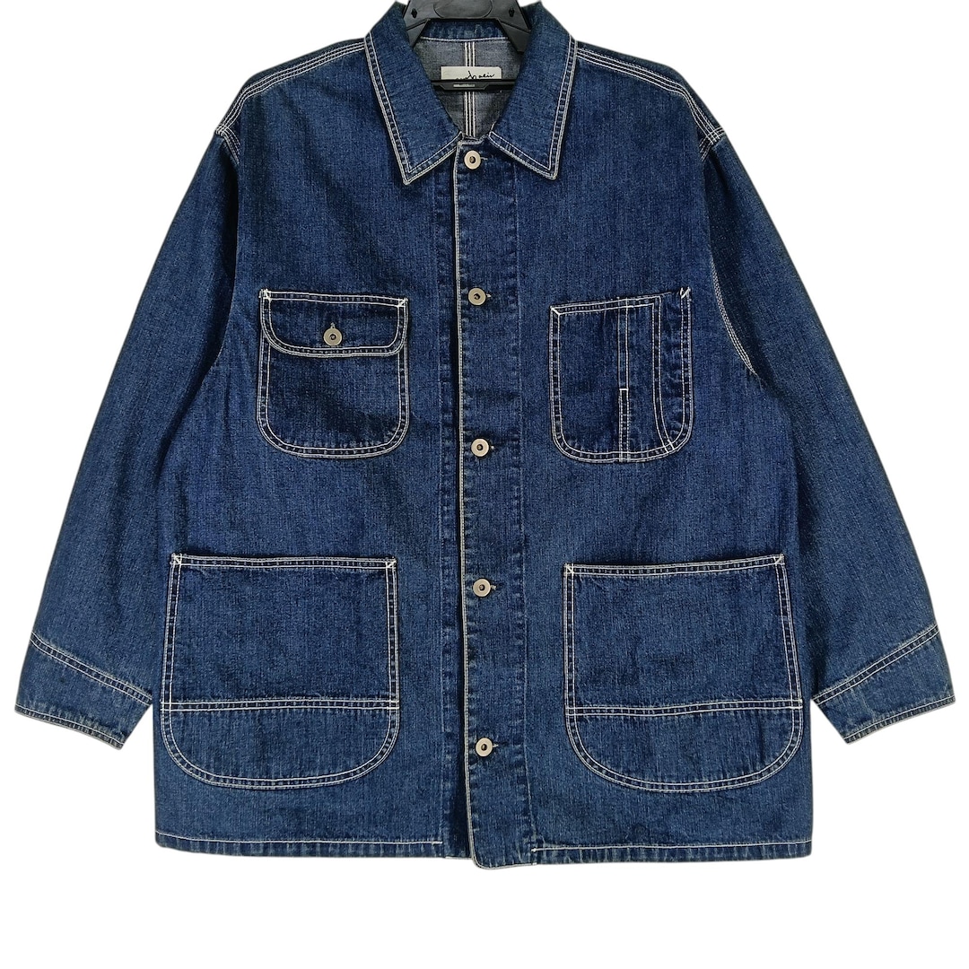 Vintage Blue Maison Chore Denim Workers Jacket Medium Style Workers ...