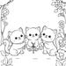 Cute Cat Kitten Garden Printable Downloadable Coloring Pages - Etsy