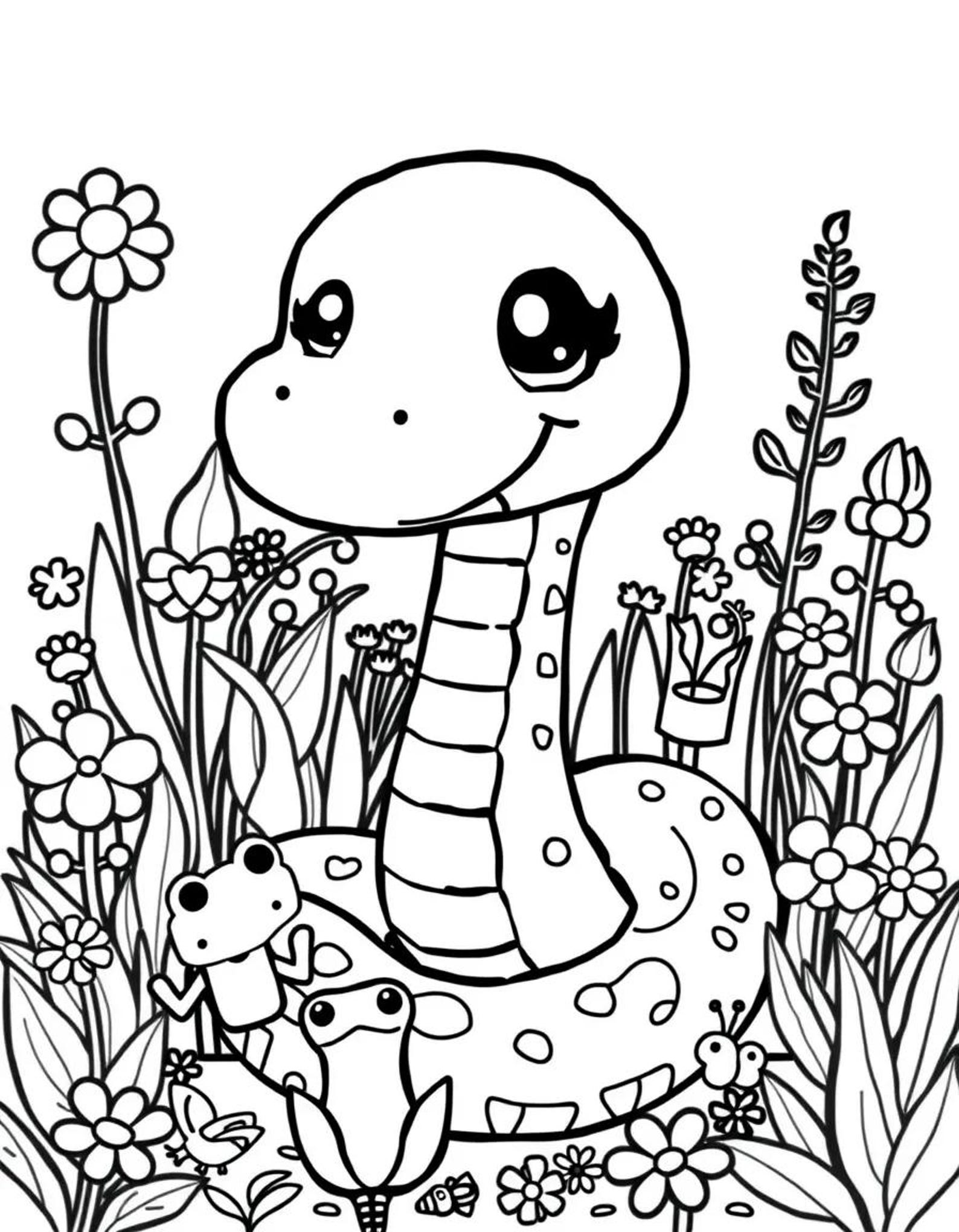Snake Coloring Pages Downloadable and Printable - Etsy