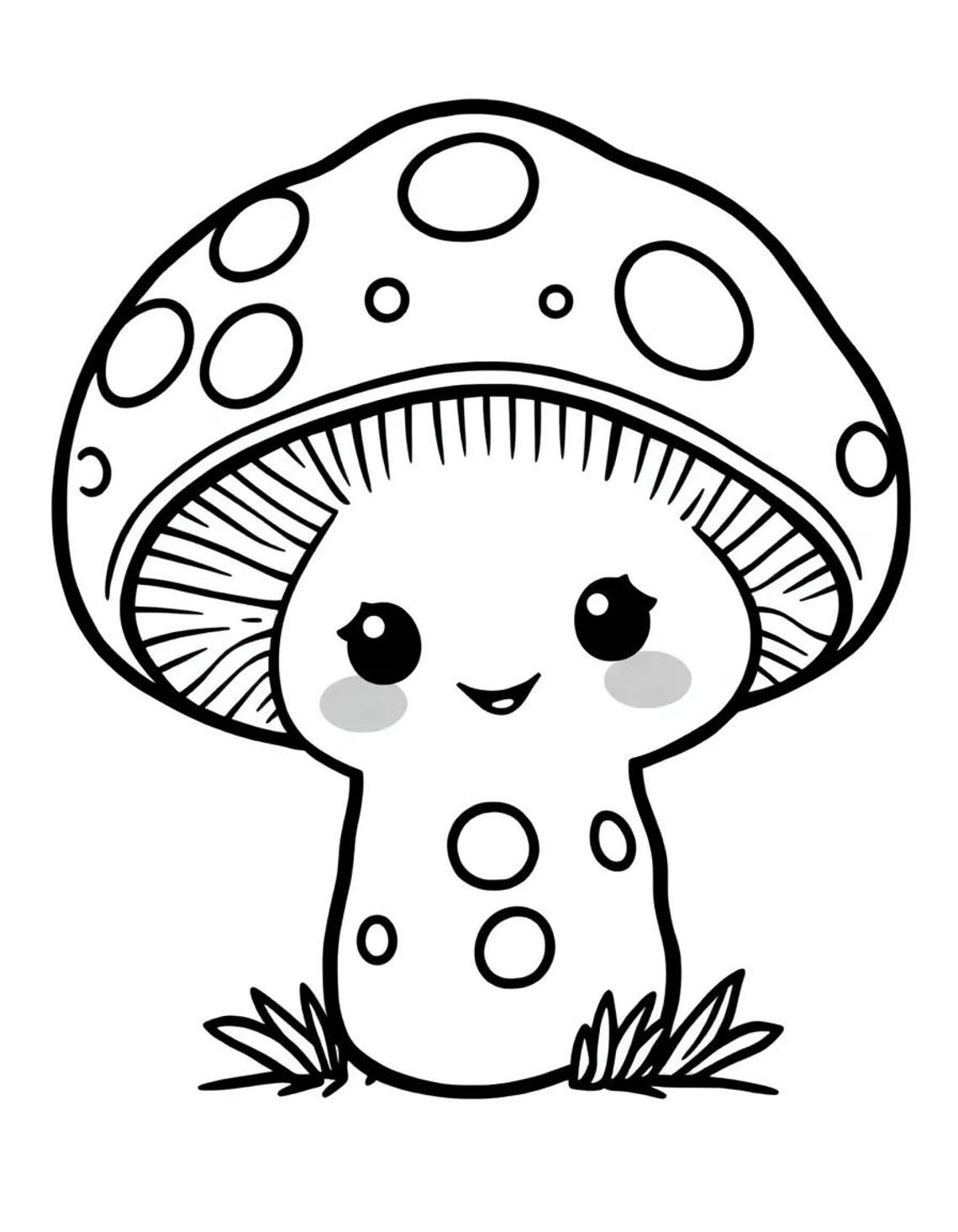 Mushroom Coloring Pages Printable - Etsy