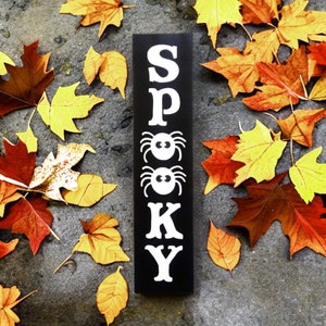 Halloween Sign Vertical Porch Sign Spooky 24 Inches Long - Etsy