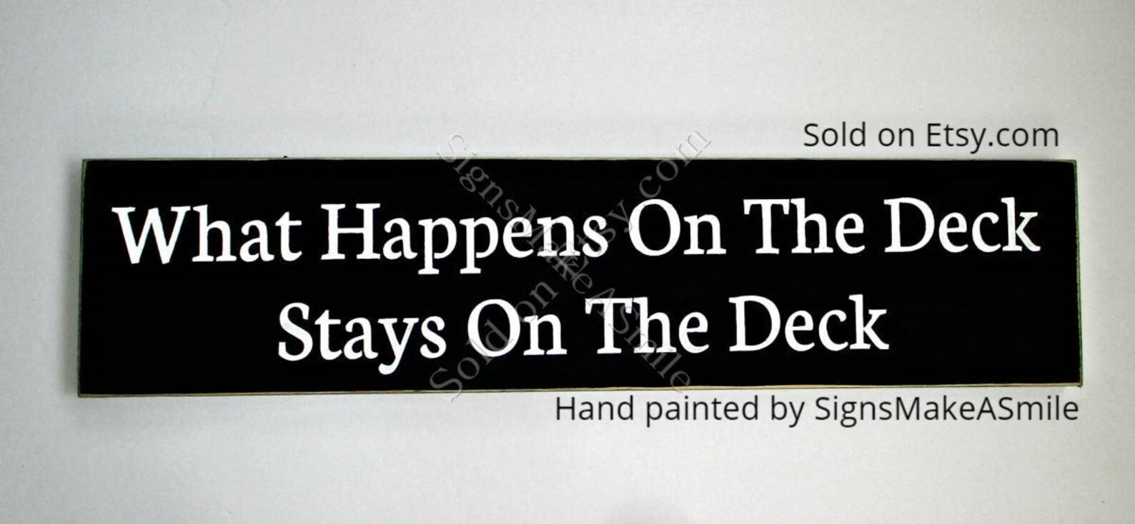 Deck Sign What Happens on the Deck .. Wooden Signs You Pick | Etsy