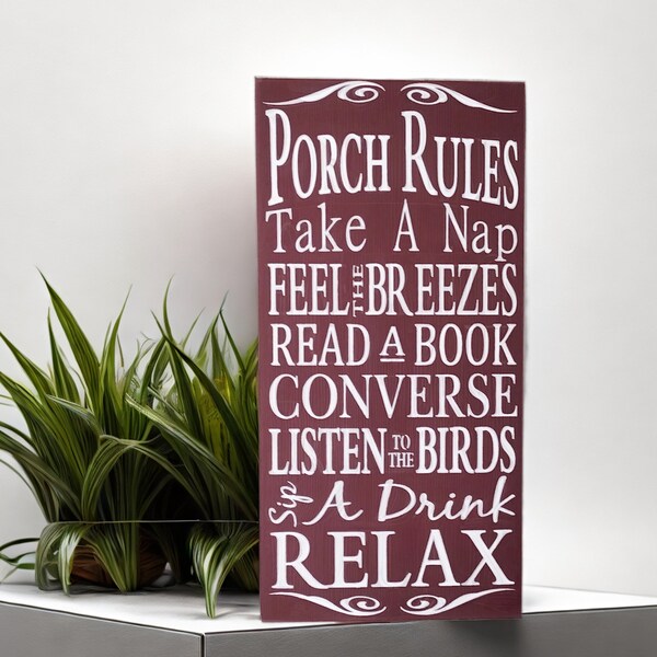 Porch Rules - Etsy