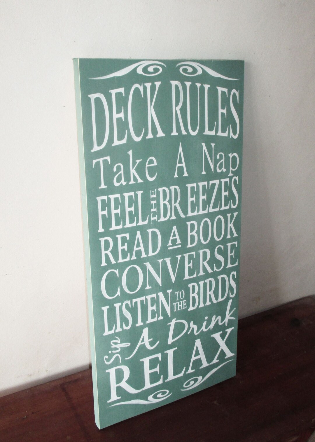Deck Rules Sign 12 X 24 You Pick Colors - Etsy