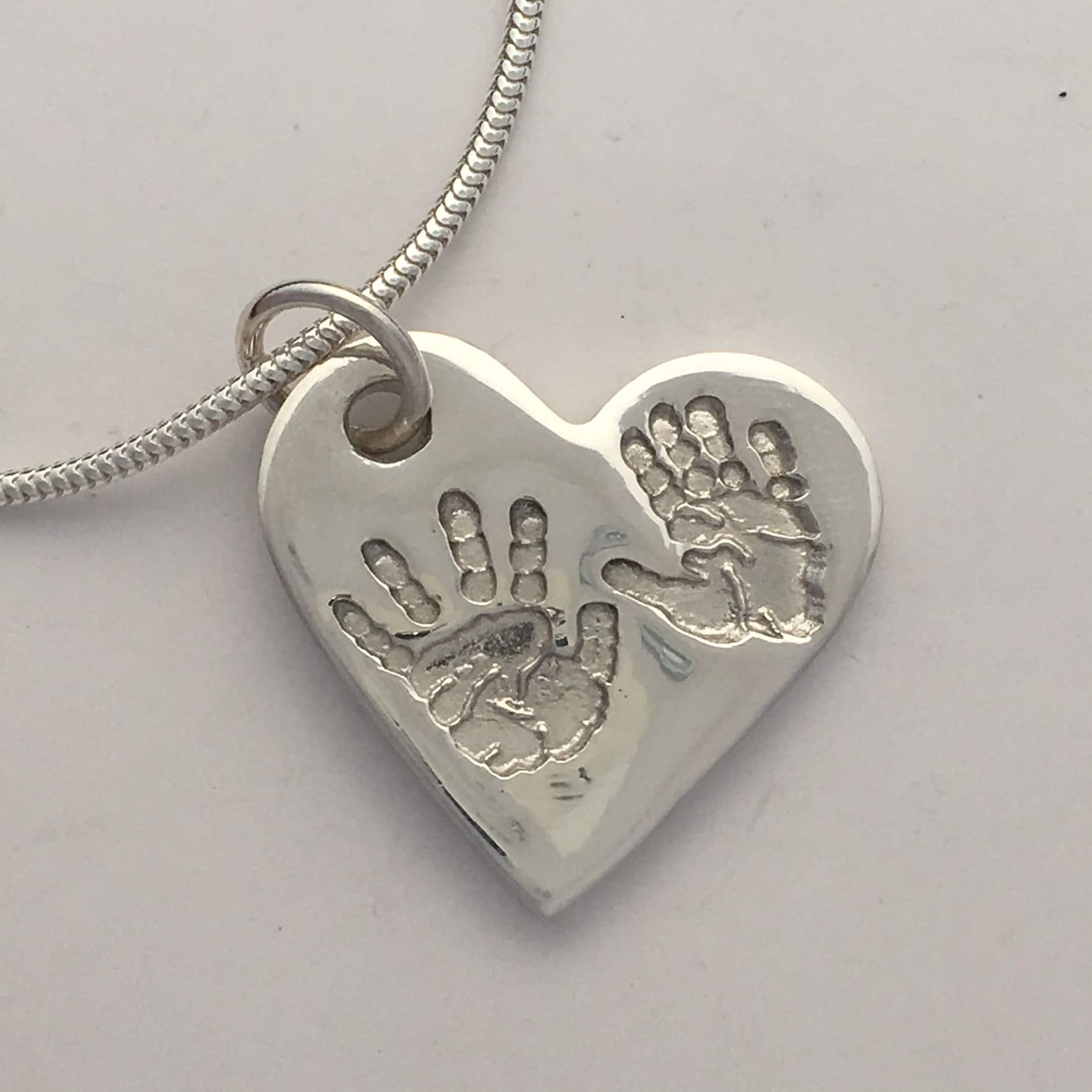 Handprint Keychain Handprint Keyring Heart Keychain | Etsy