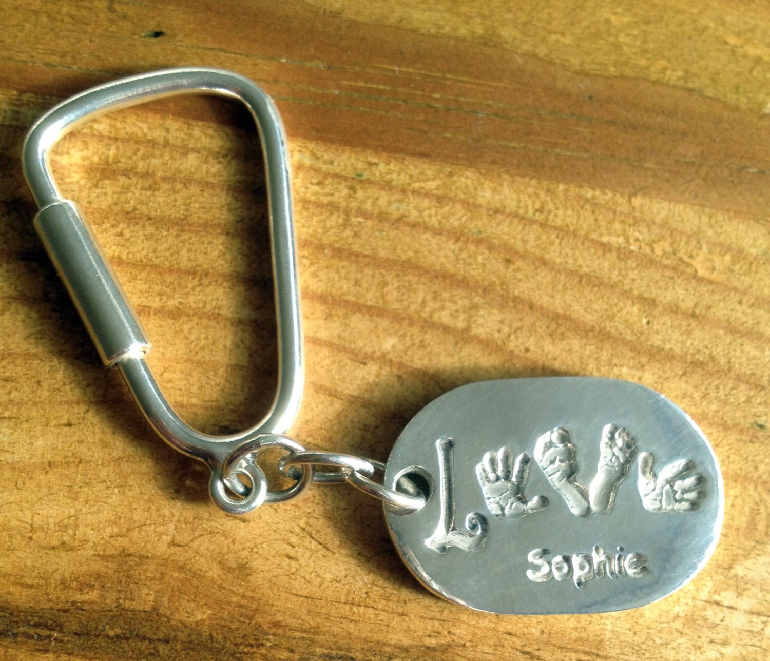 Handprint Jewelry, Handprint Keychain, Footprint Keychain, Footprint ...
