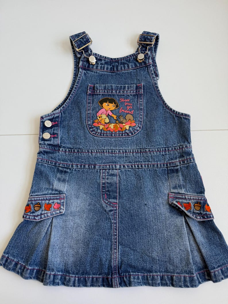 Dora the Explorer Denim Jumper Dress | 2008 Nick Jr. | Size 3T - Etsy