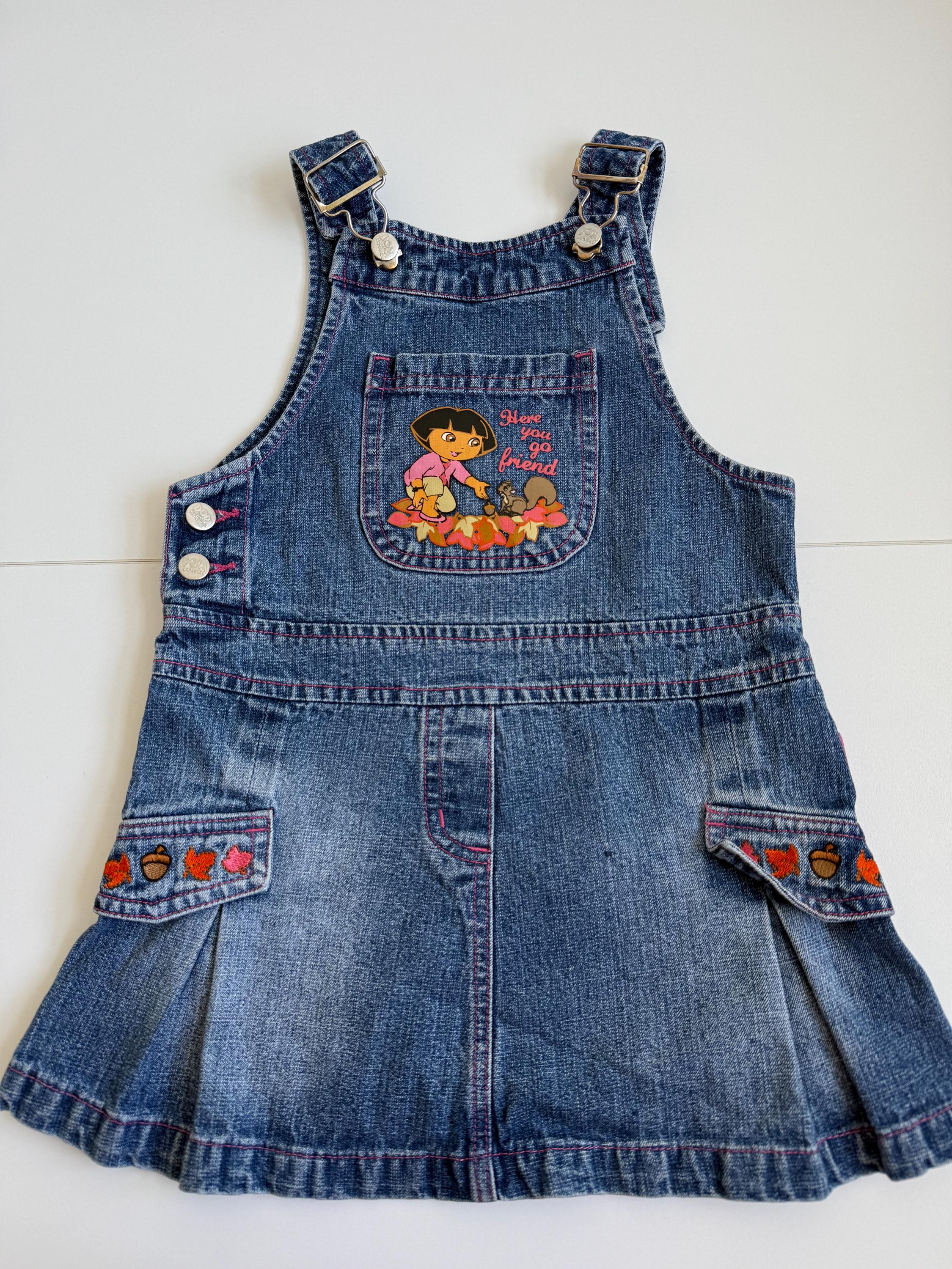 Dora the Explorer Denim Jumper Dress | 2008 Nick Jr. | Size 3T - Etsy