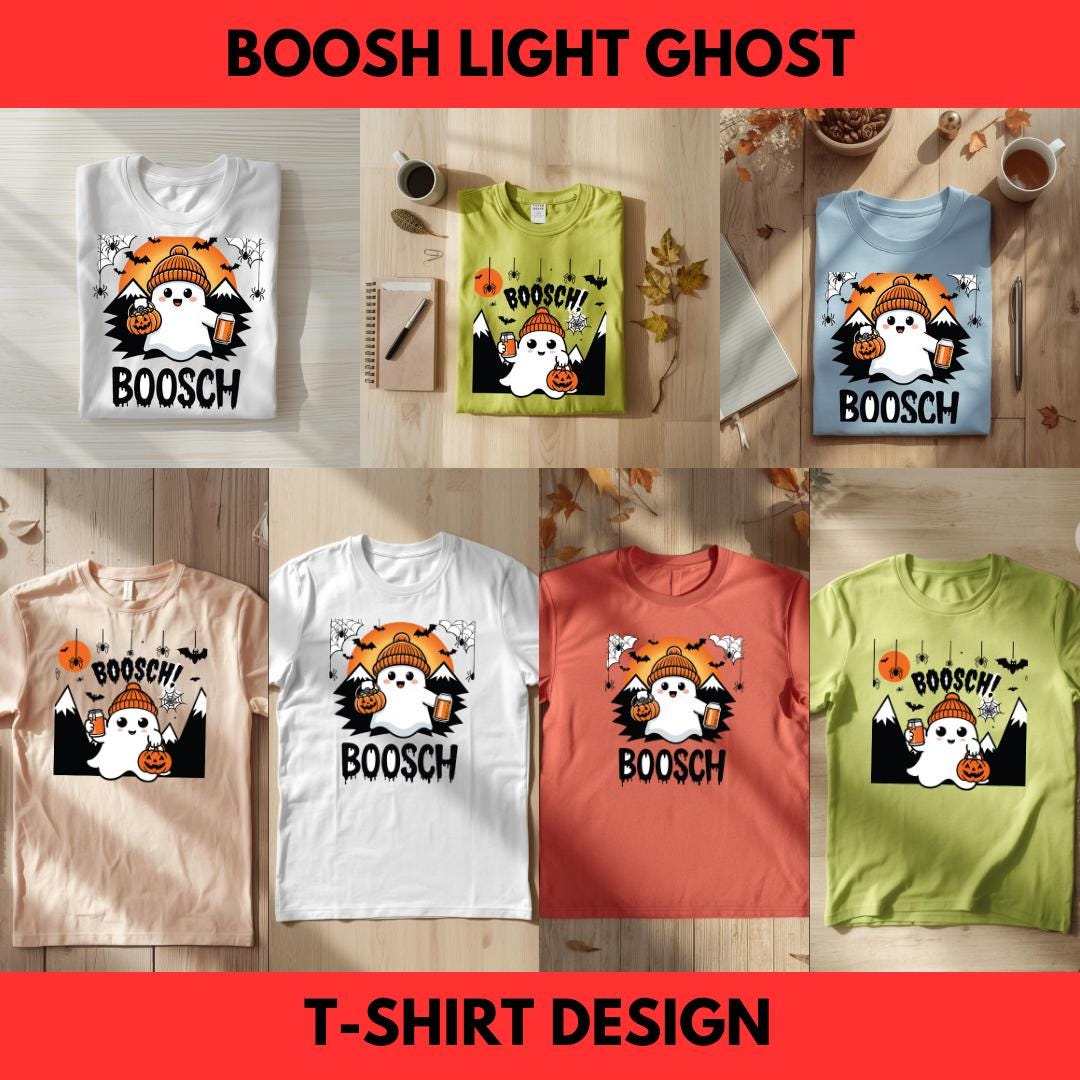 Boosch Light Ghost PNG | Funny Halloween Beer Ghost Design | Perfect ...