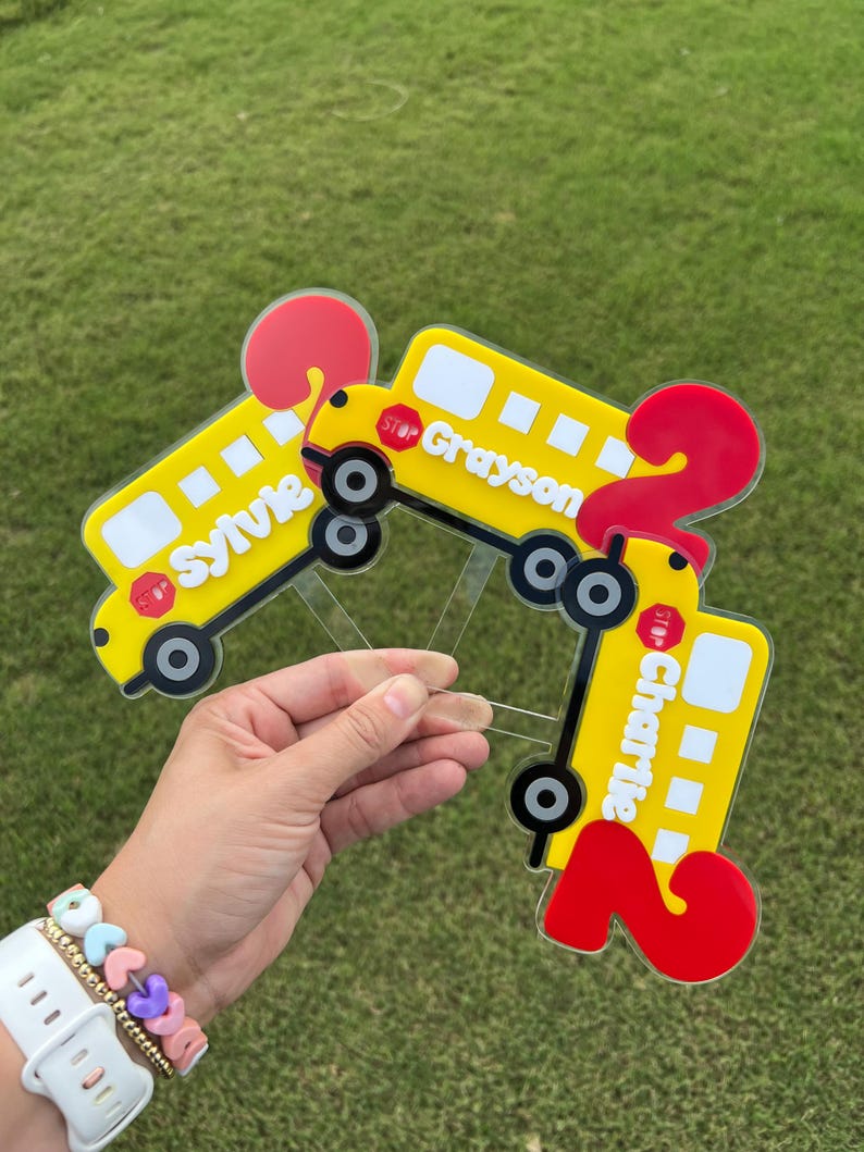 Bus Cake Topper, Wheels on the Bus, Bus Birthday Party - Etsy