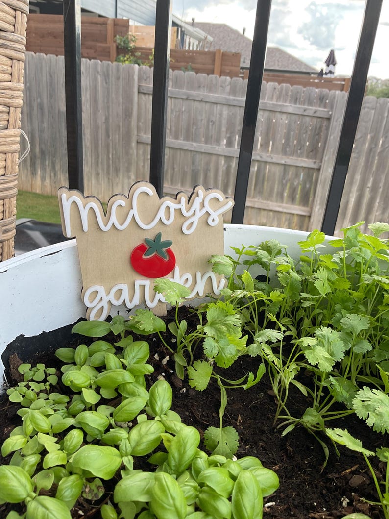 Garden Sign, Personalized Garden Sign, Wooden Garden Sign - Etsy