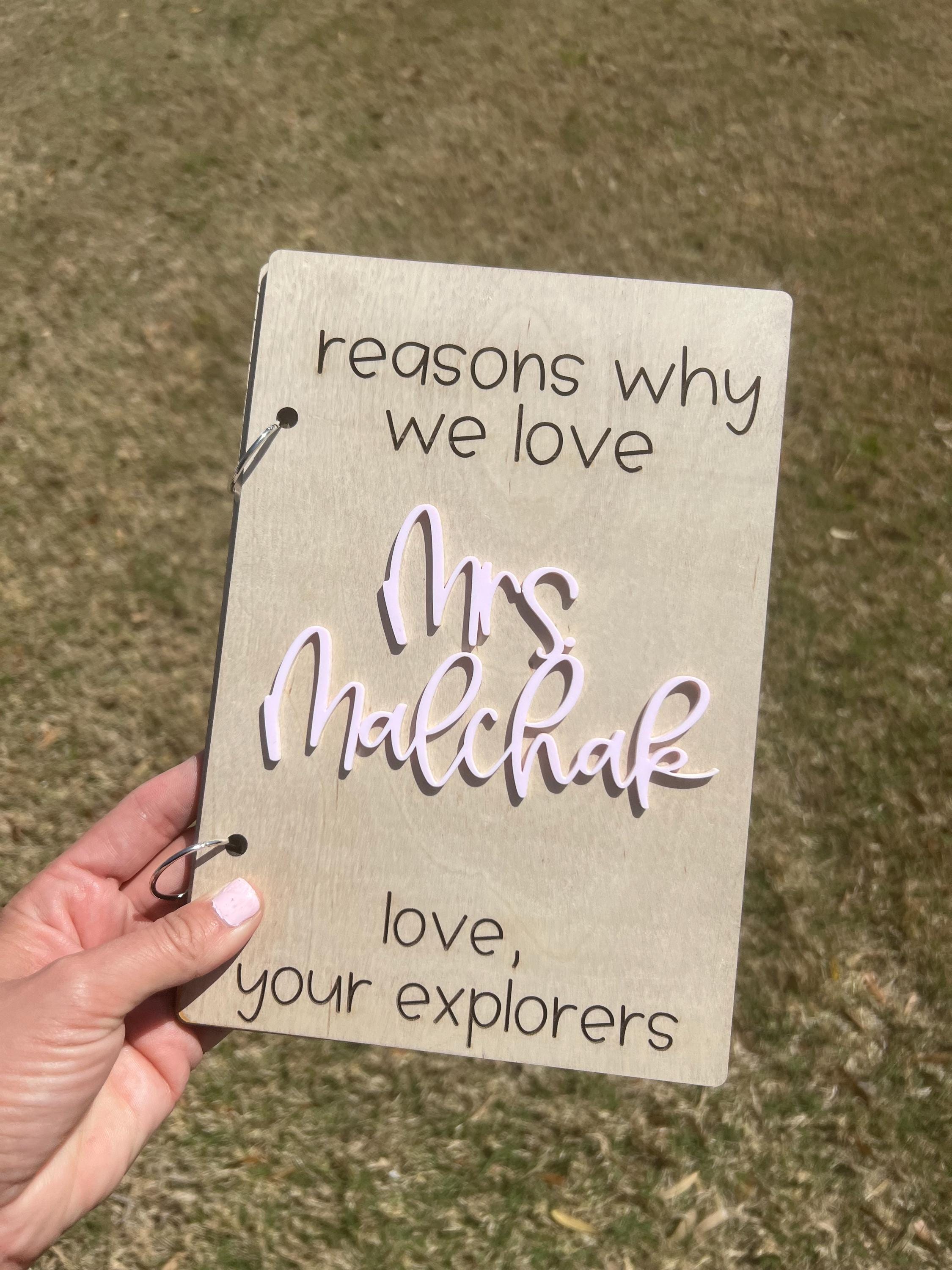 Teacher Appreciation Book Cover, Teacher Appreciation Gift, Teacher ...