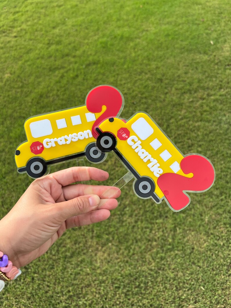 Bus Cake Topper, Wheels on the Bus, Bus Birthday Party - Etsy