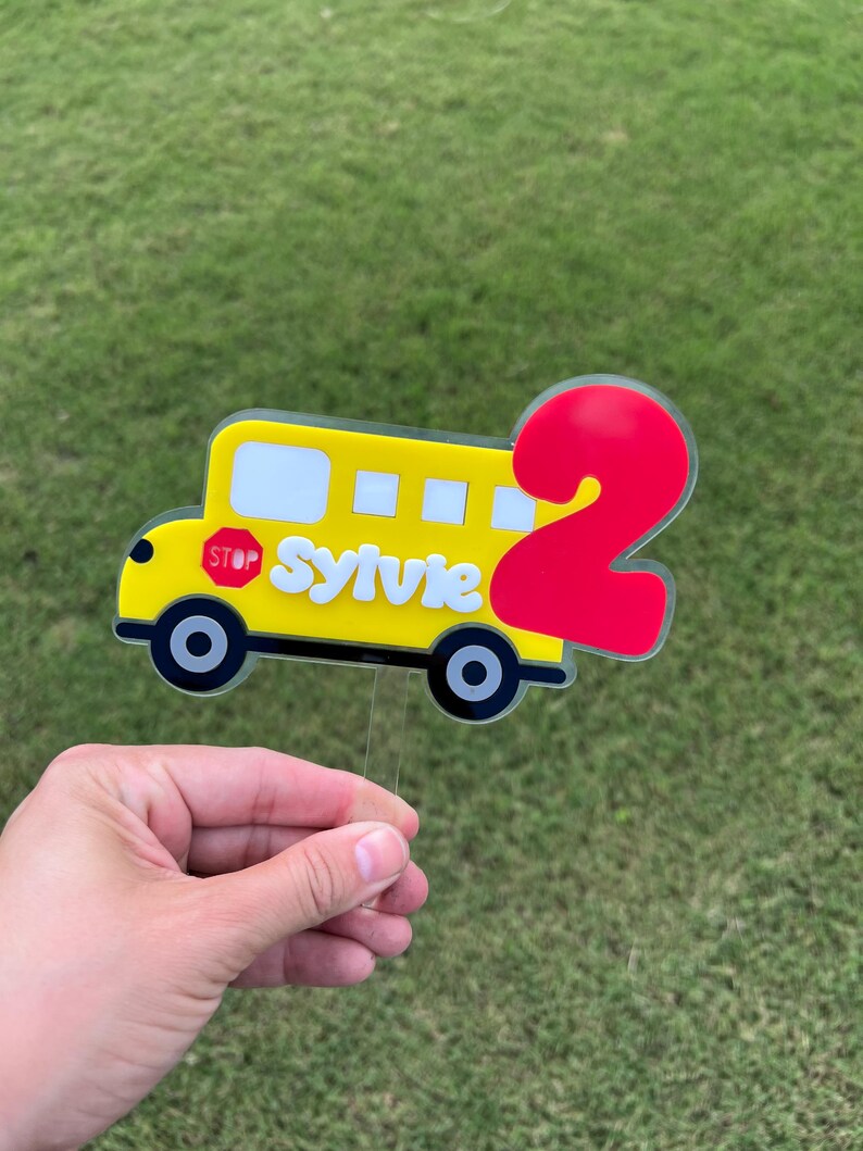 Bus Cake Topper, Wheels on the Bus, Bus Birthday Party - Etsy