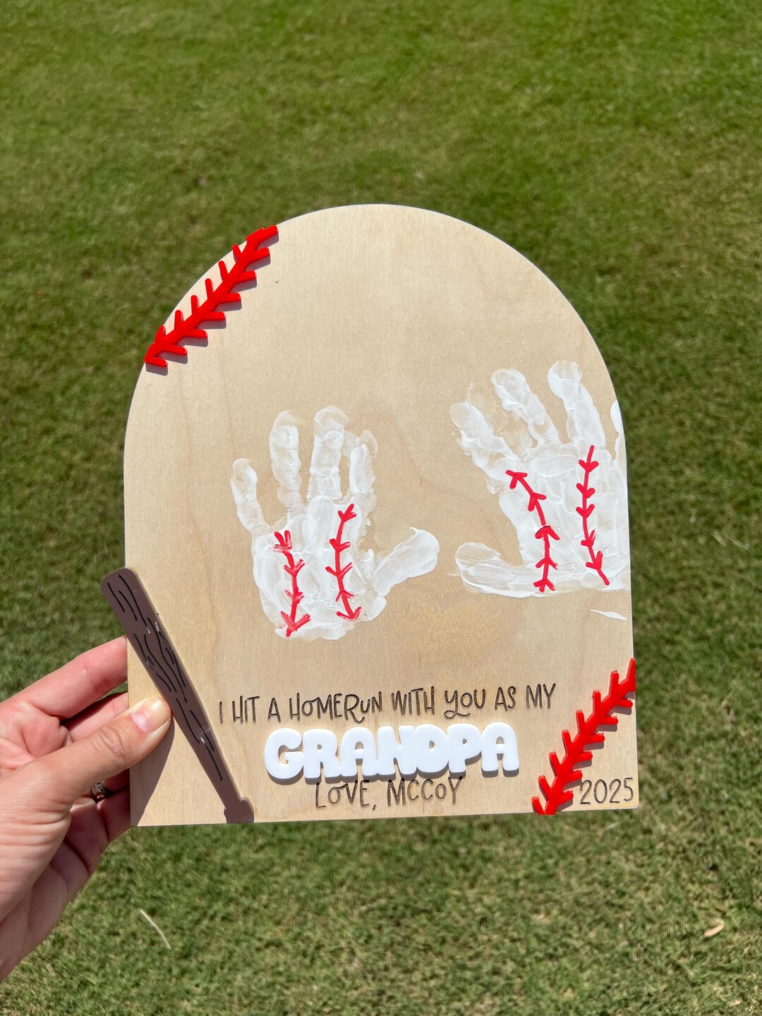 Baseball Handprint Sign, Father's Day Gift, Handprint Gift - Etsy