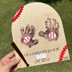 Baseball Handprint Sign, Father's Day Gift, Handprint Gift - Etsy