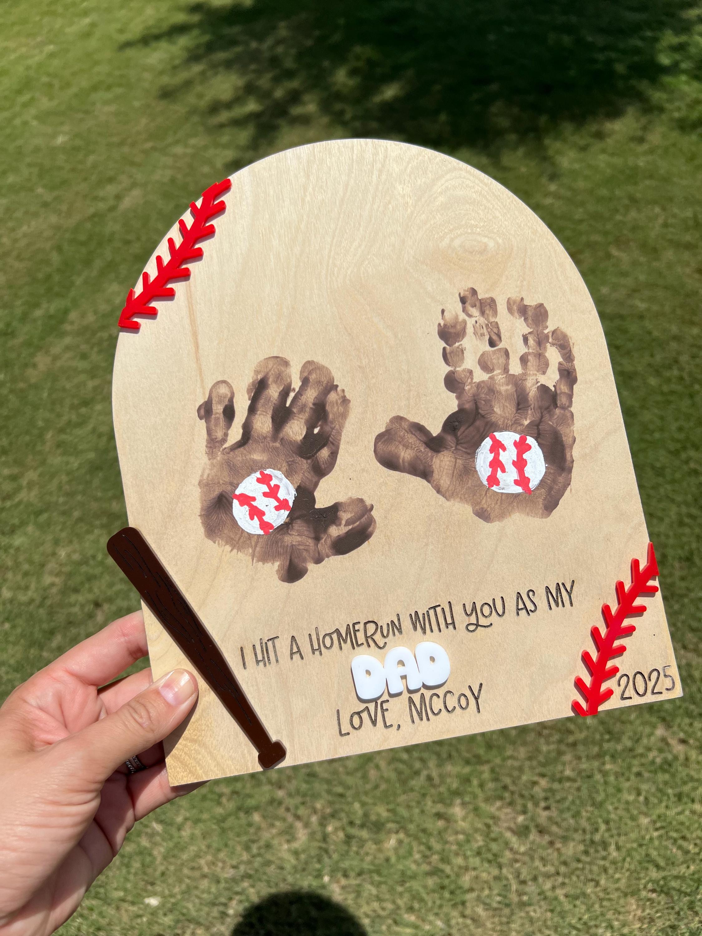 Baseball Handprint Sign, Father's Day Gift, Handprint Gift - Etsy Canada