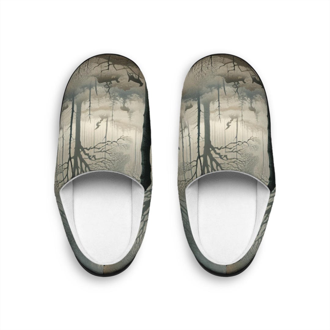 Nature-inspired Men's Indoor Slippers, Cozy Home Footwear, Comfortable ...