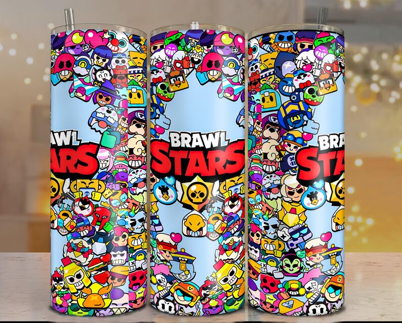 Brawl Stars Tumbler Wrap 20-oz Digital File Png Wrap - Etsy