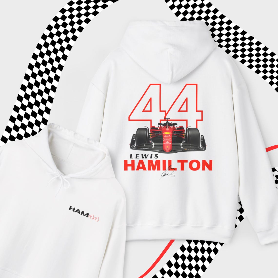 Lewis Hamilton Ferrari F1 Hoodie: Unisex Formula One Racing Sweatshirt ...