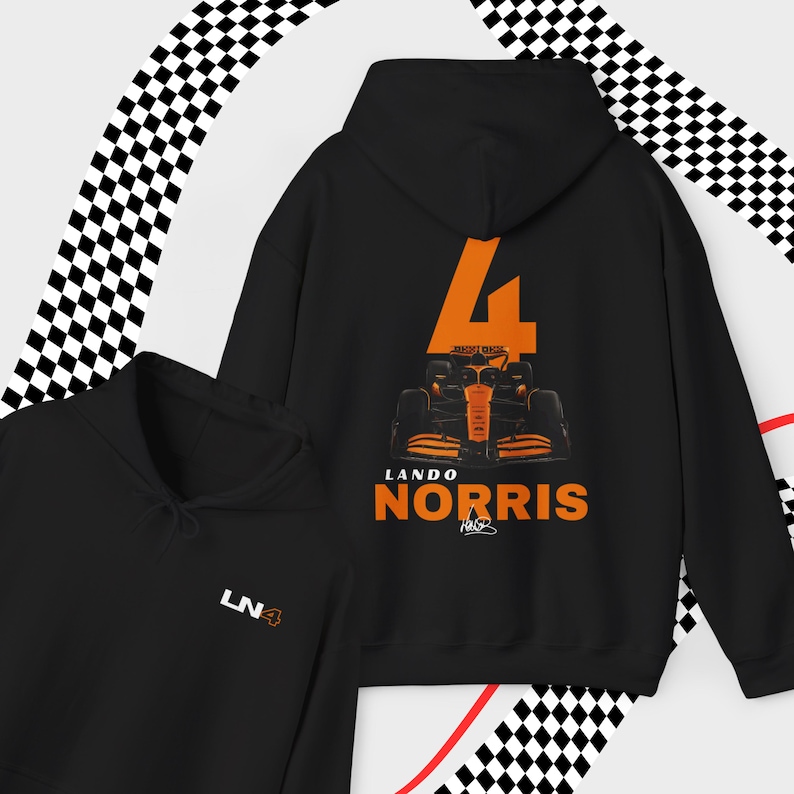 Lando Norris F1 Hoodie: Mclaren Racing Driver Sweatshirt Fan Gift ...