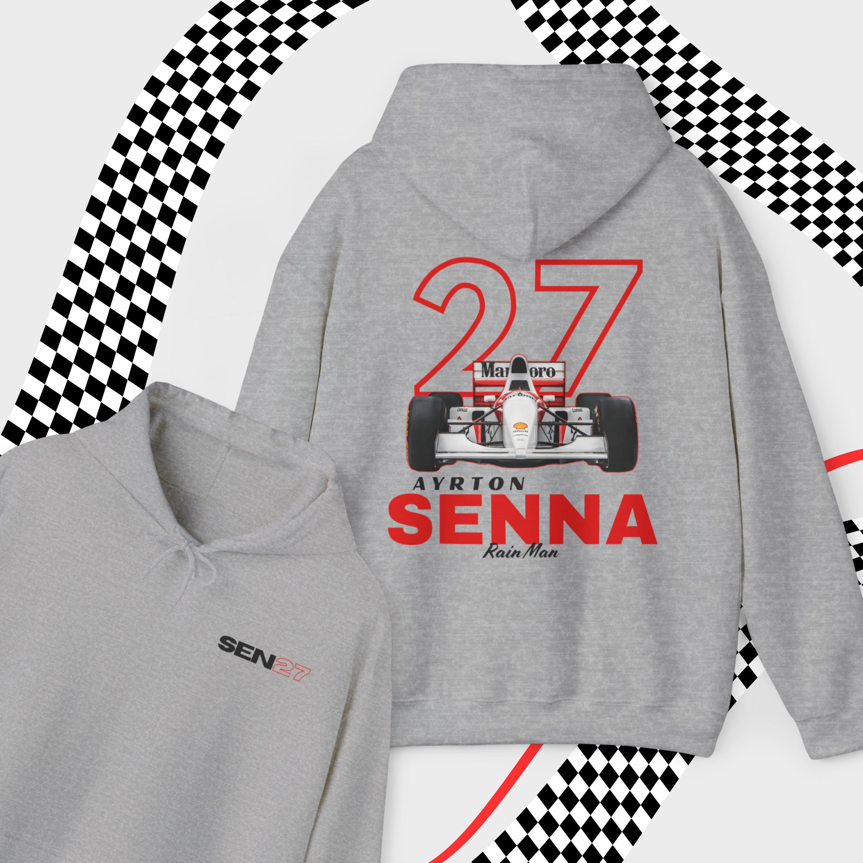 Ayrton Senna Hoodie: Vintage F1 Racing Driver Sweatshirt Formula One ...