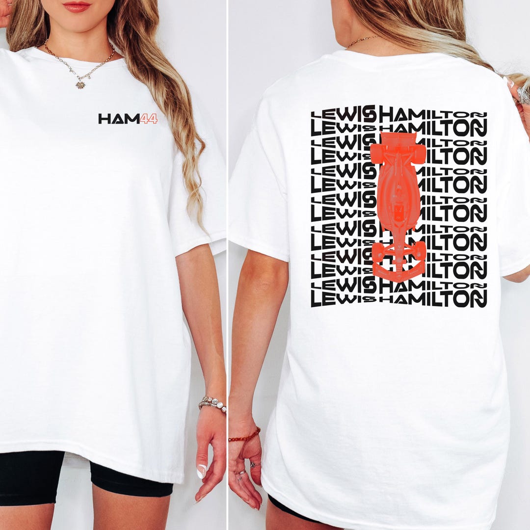 Lewis Hamilton Ferrari F1 Two Sides Shirt Formula One Merch Scuderia F1 ...