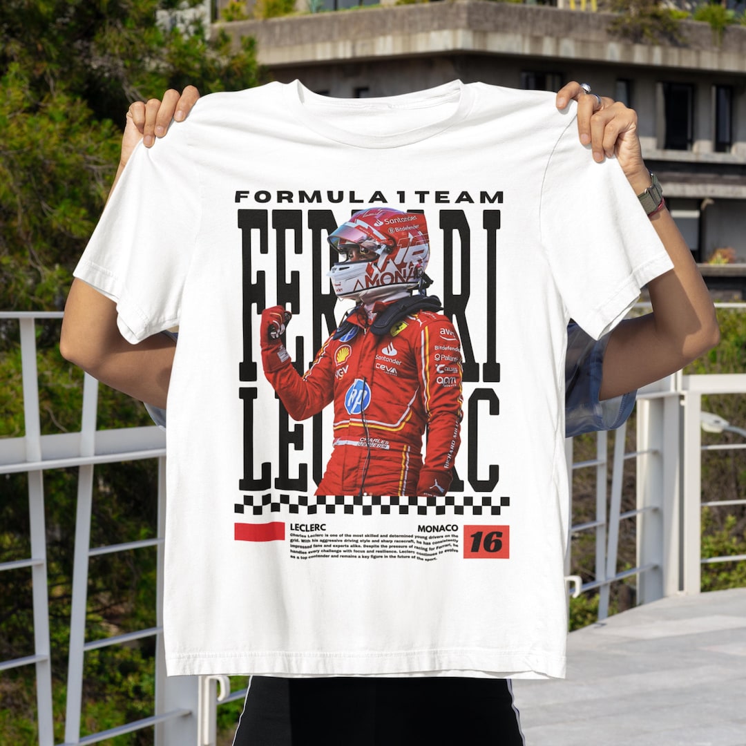 Charles Leclerc Ferrari F1 T-shirt: Vintage Scuderia Racing Shirt ...