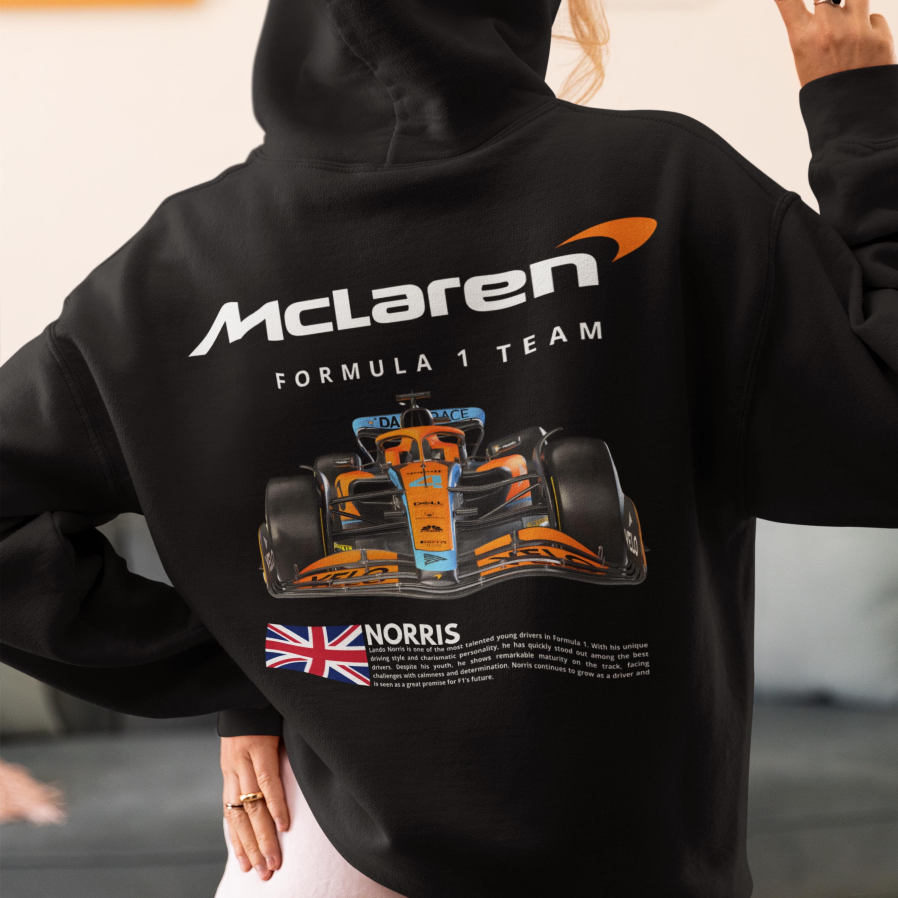 Lando Norris Mclaren F1 Hoodie: Racing Driver Sweatshirt Formula One ...
