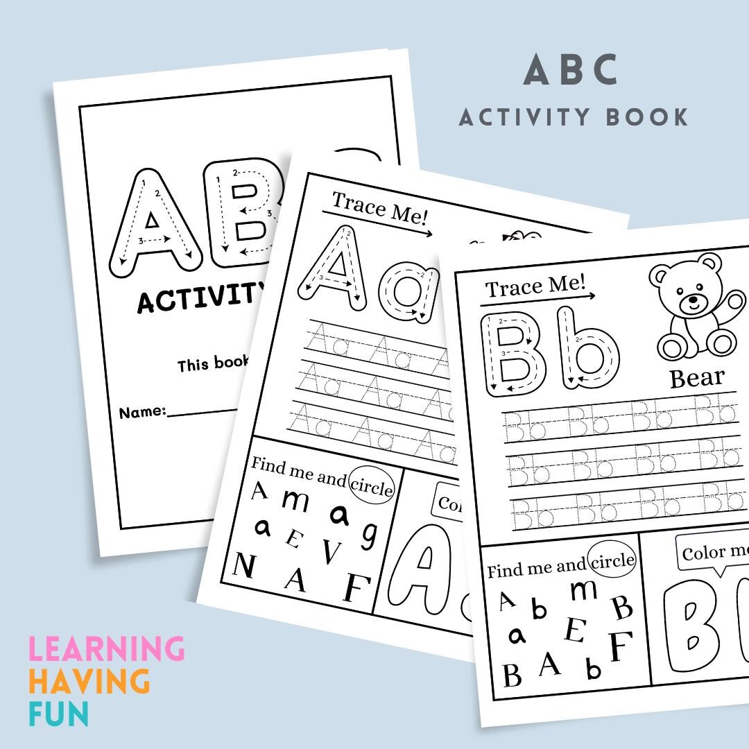 ABC Printable Worksheets for Kids. A to Z Letter Tracing, Coloring and ...