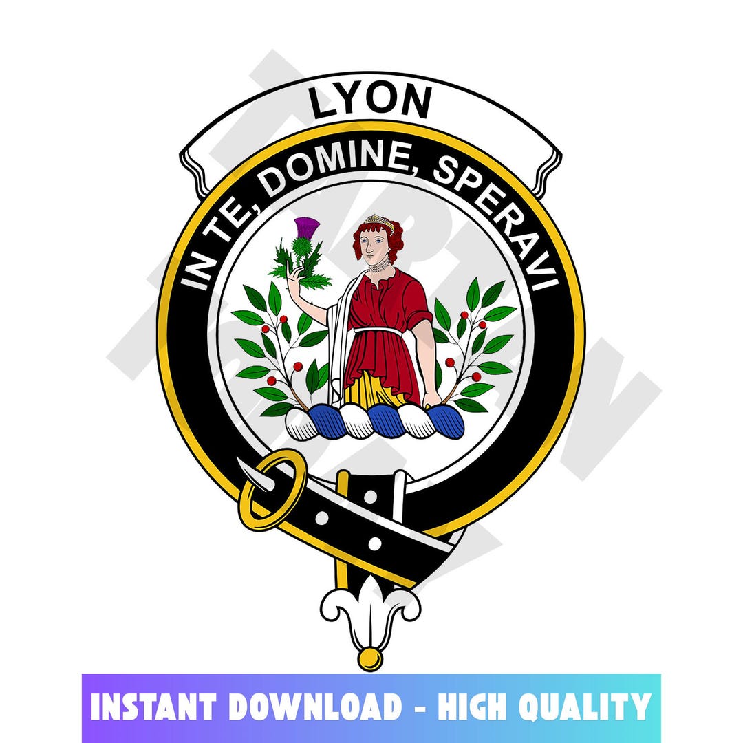 Lyon Tartan Clan Crest, Badges, Heraldry, Clans, Family Scotland PNG ...
