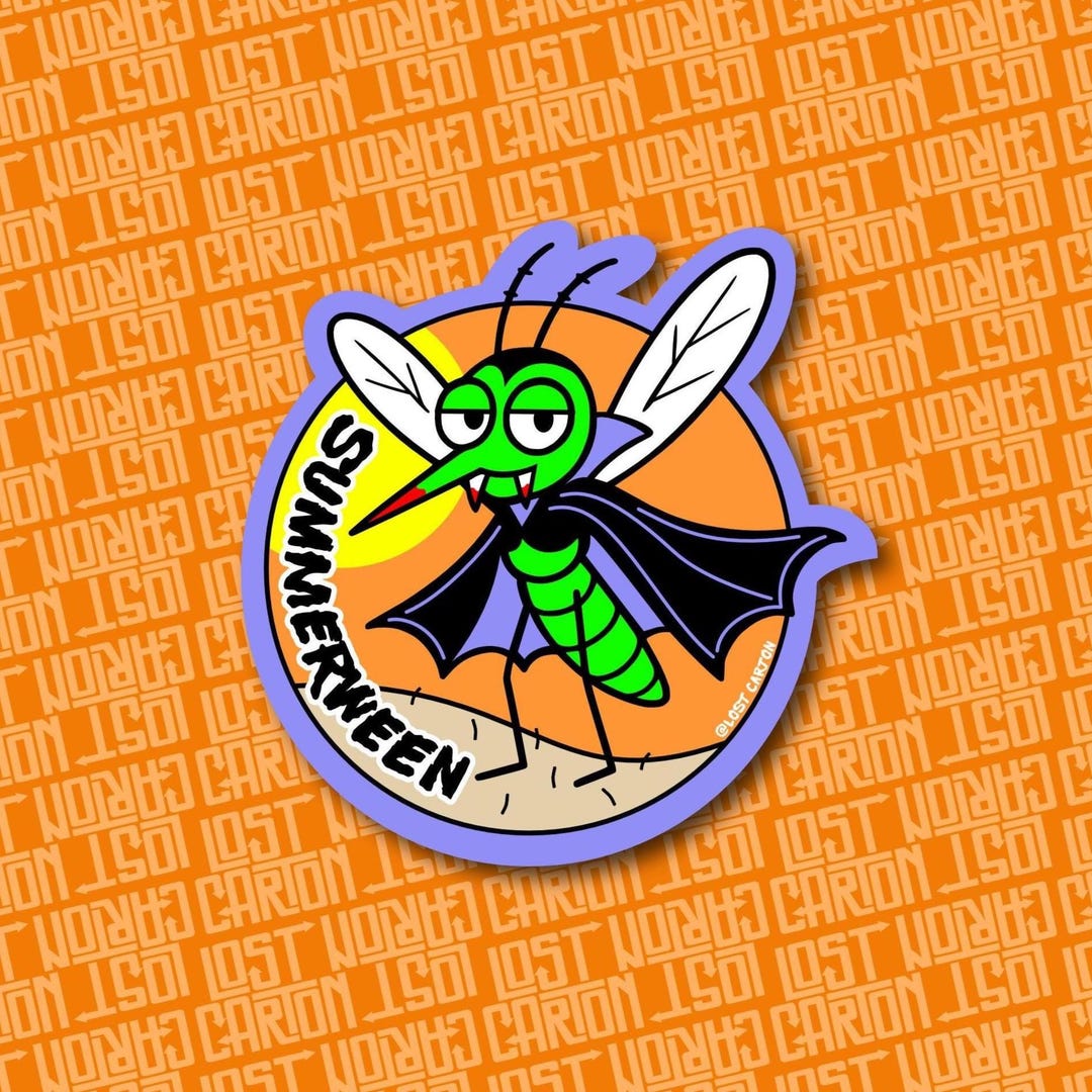 Mosferatu Handmade Summerween Sticker | Vampire Blood | Mosquito Decal ...