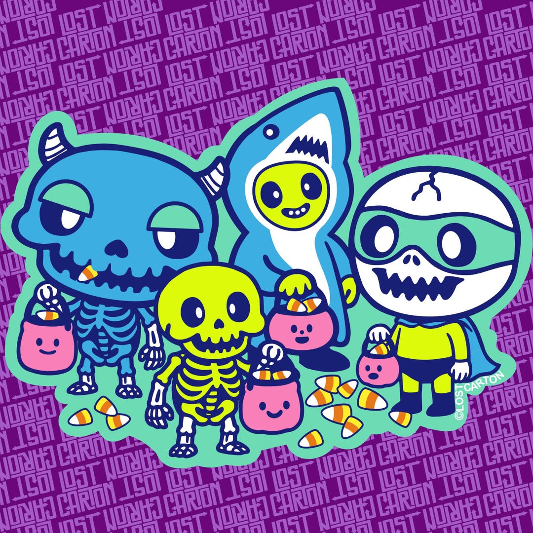 Candy Crew Handmade Sticker | Cute Sweet Trick or Treat | Candy Corn ...