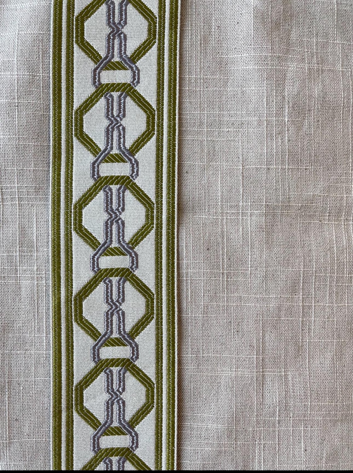 Linen Pinch Pleat Drapes With Trim Tape Many Fabric Colors Curtains ...