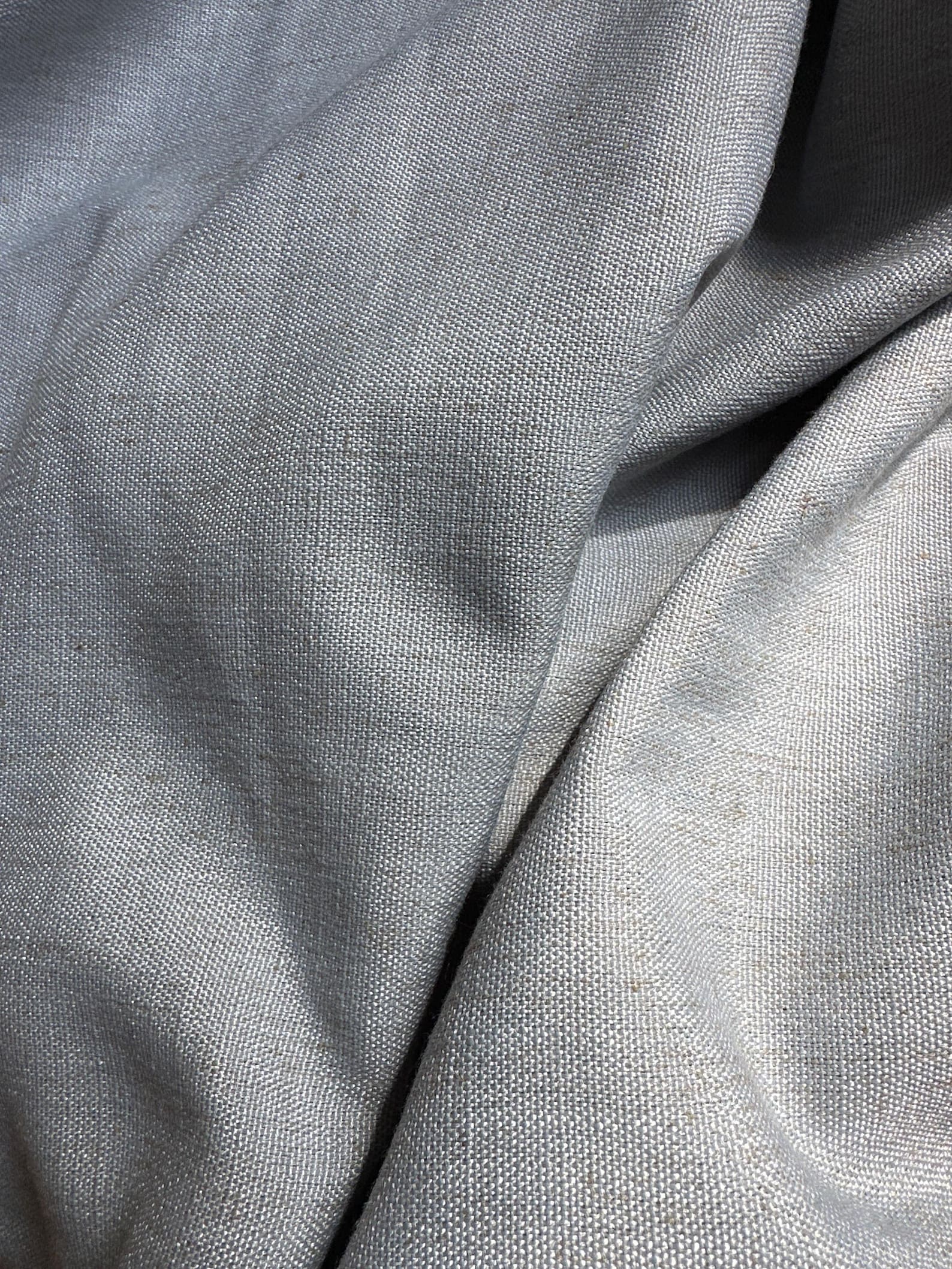 Linen Pinch Pleat Drapes Frost Blue With Trim Tape Curtains French ...