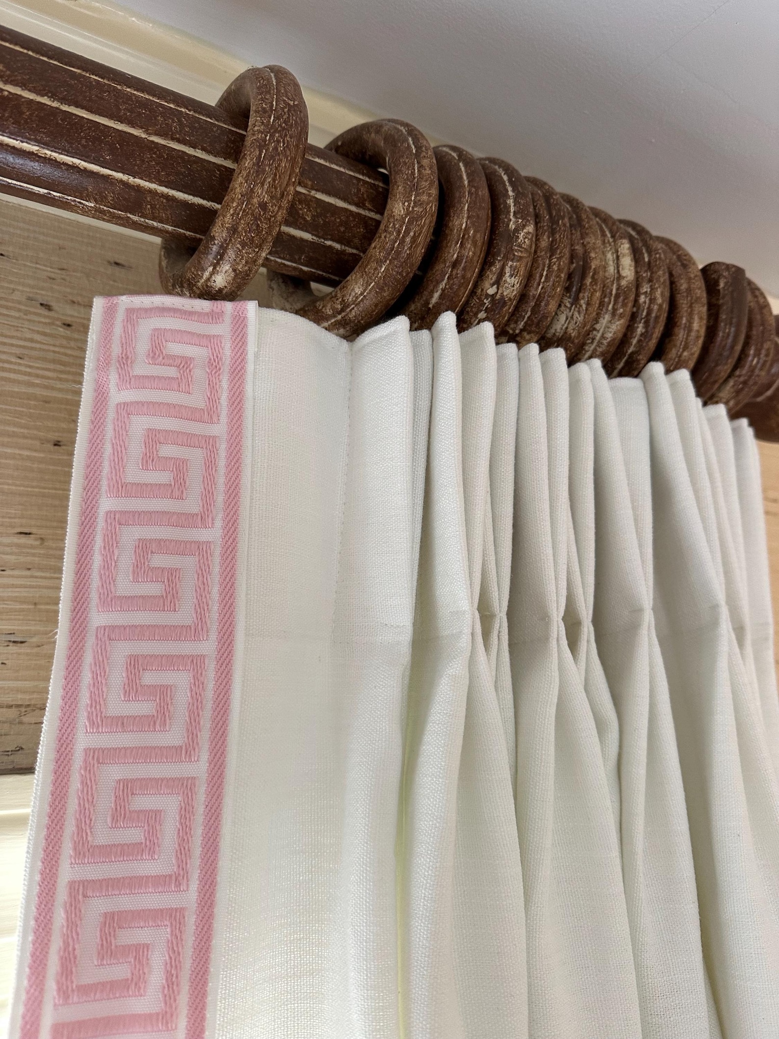 Linen Pinch Pleat Drapes With Trim Tape Many Fabric Colors Curtains ...