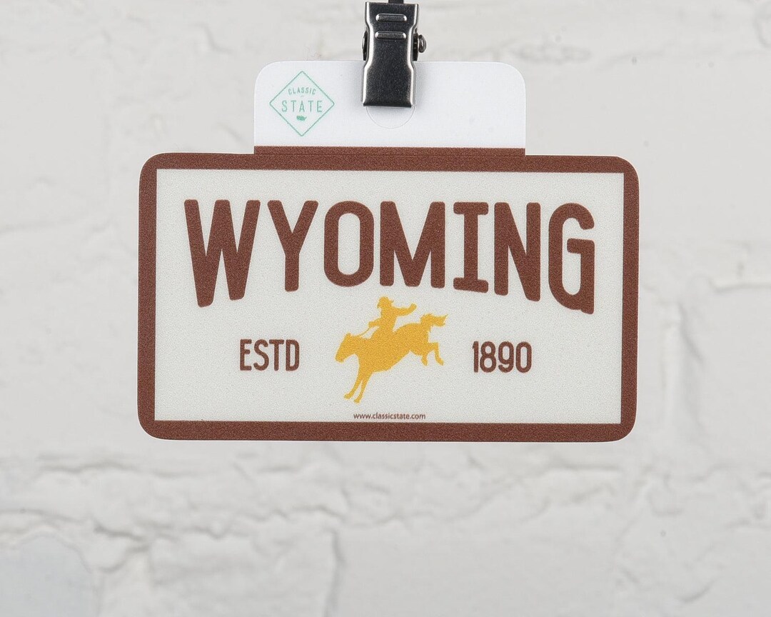 Wyoming Cowboy Sticker - Etsy