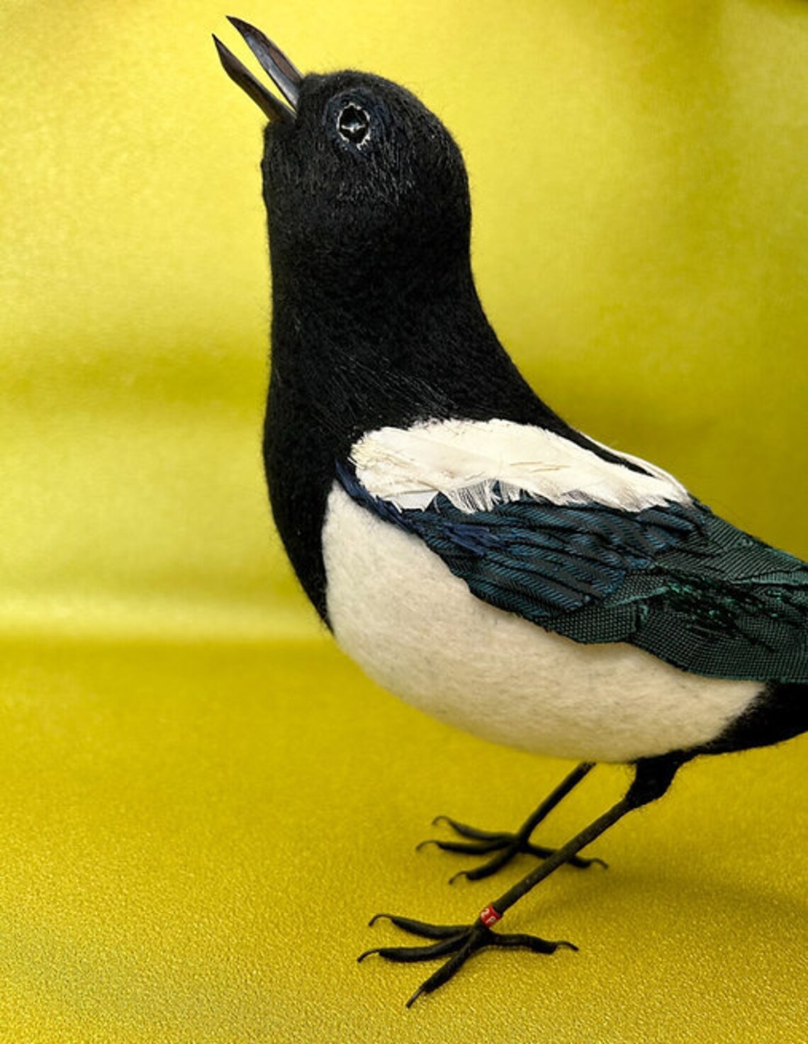Textile Sculpture Magpie Bird - Etsy