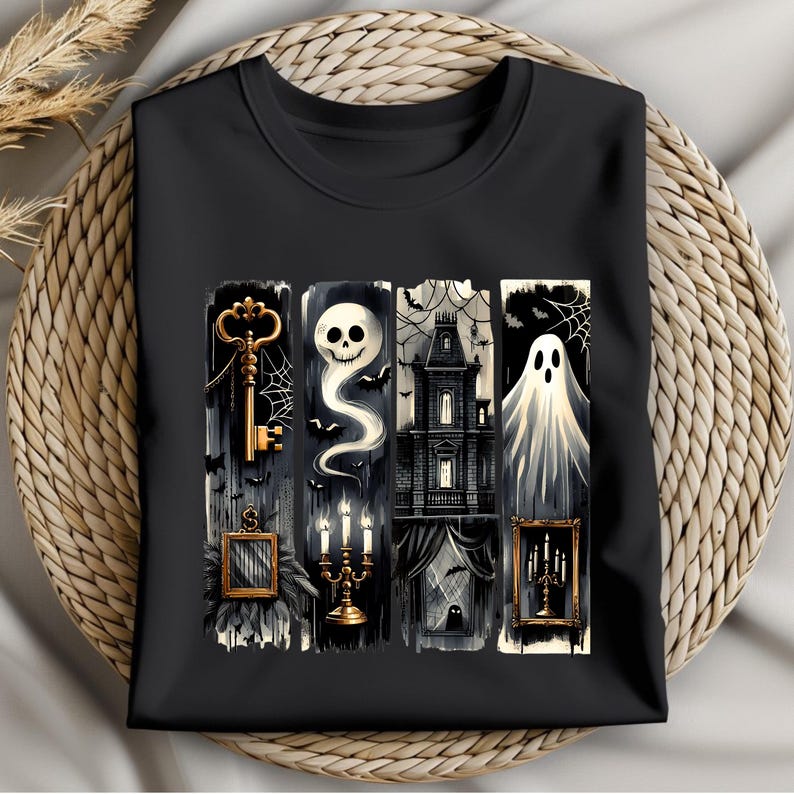 Spooky Halloween Ghost Mansion PNG T-shirt Sublimation Design (instant ...