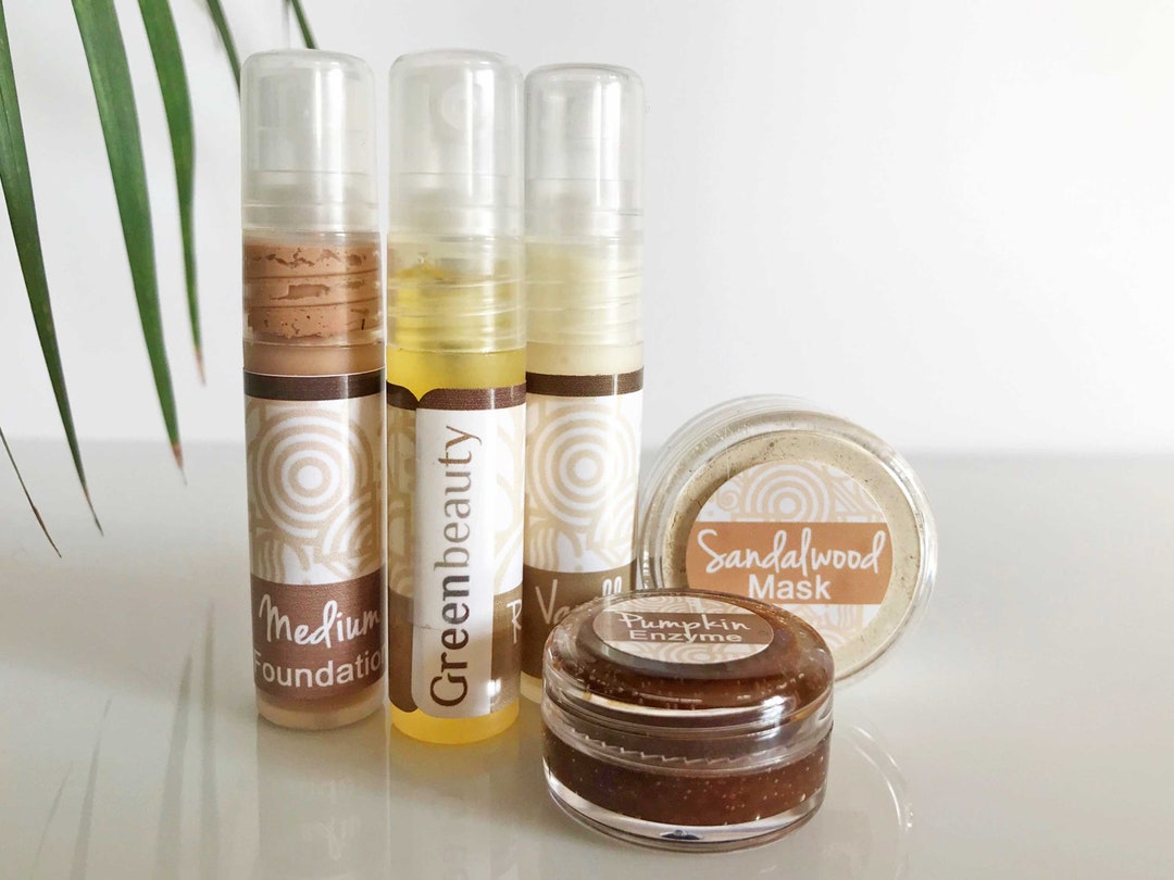 Natural Skincare Sample Set: Green Beauty Gift, 5 Piece - Etsy