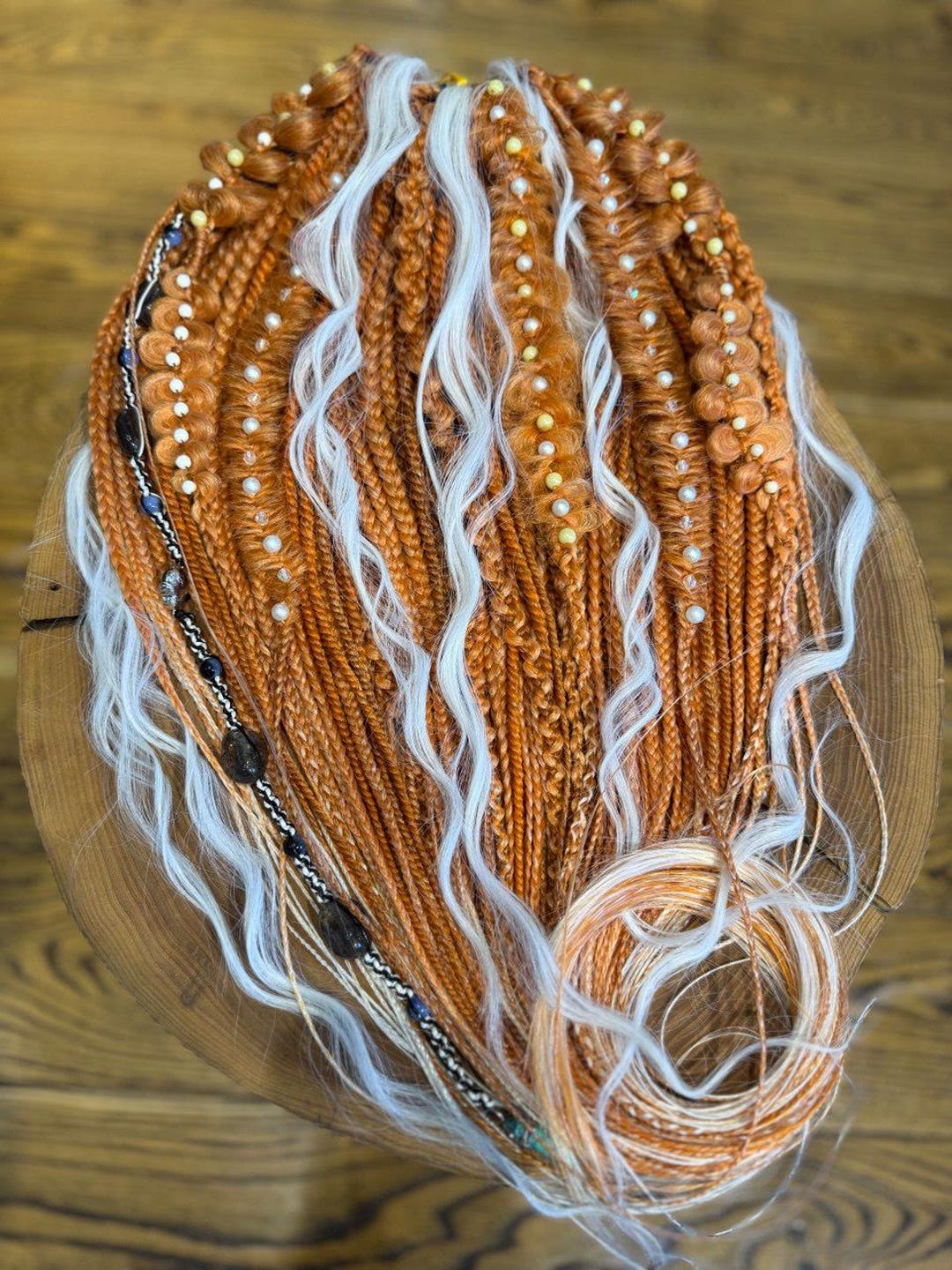 Copper Ginger Boho Dreadlock Extensions, Synthetic Dreads, Braided Hair ...